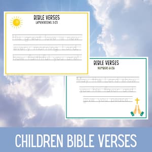 Children's Bible Verses Practice | Kids Bible Verse Activity | Children ...