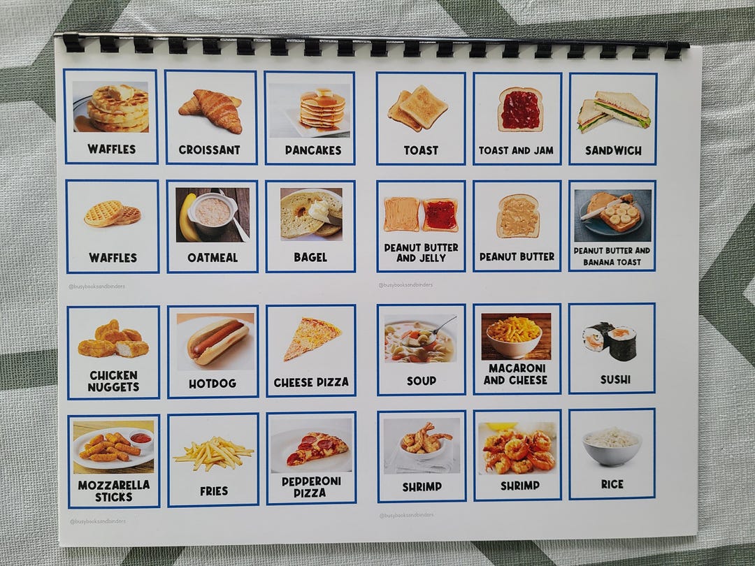BOOK: 167 Food Pictures | Food Visual Aid | Behavior | Task Card ...