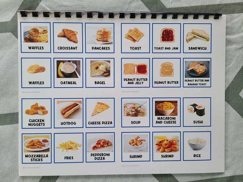 BOOK: 167 Food Pictures | Food Visual Aid | Behavior | Task Card ...