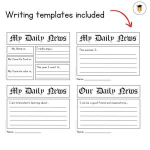 Newspaper Bulletin Board | Writing Worksheets | Back to School ...