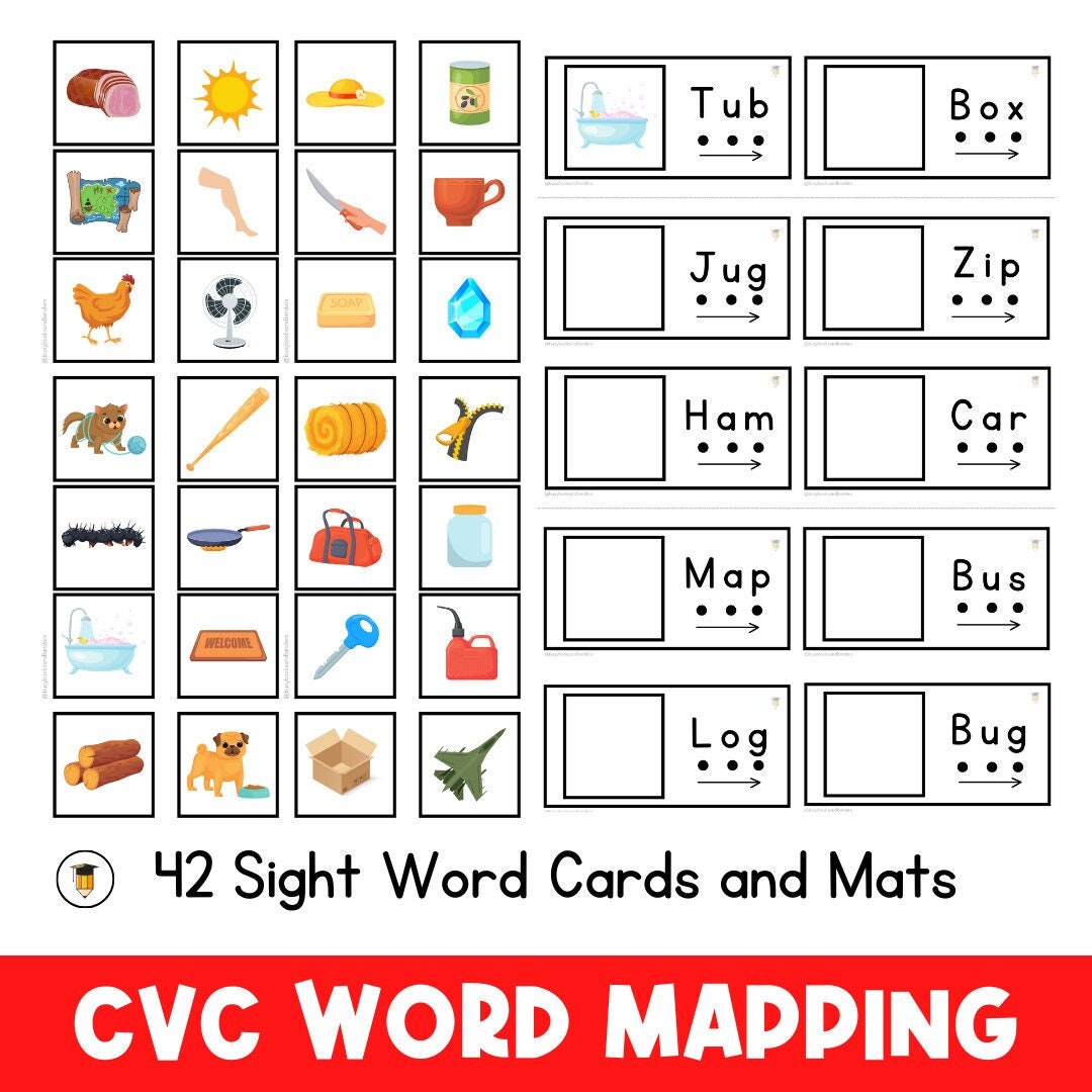 WORD MAPPING | Sight Word Practice | CVC Sight Words | Literacy Centers ...
