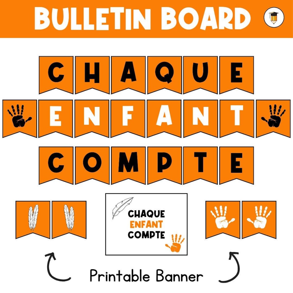 Chaque Enfant Compte | Bulletin Board | Classroom Poster | Printable ...
