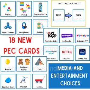 1 BOARD 18 PICTURE CARDS First Then Board Visual Aid Visual Schedule ...