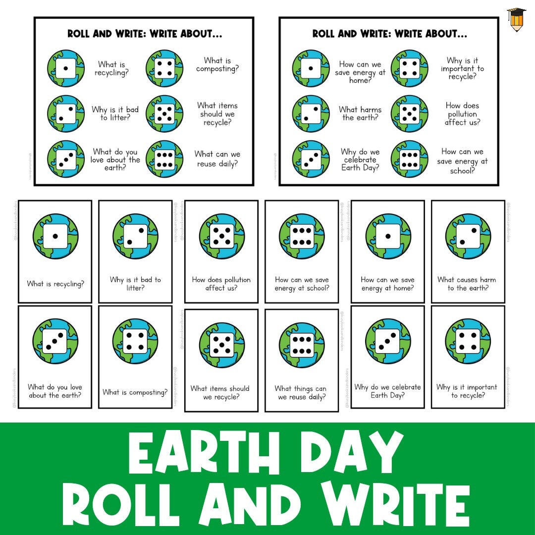 ROLL AND WRITE | Dice Activity | Science | Earth Day | Flashcards ...