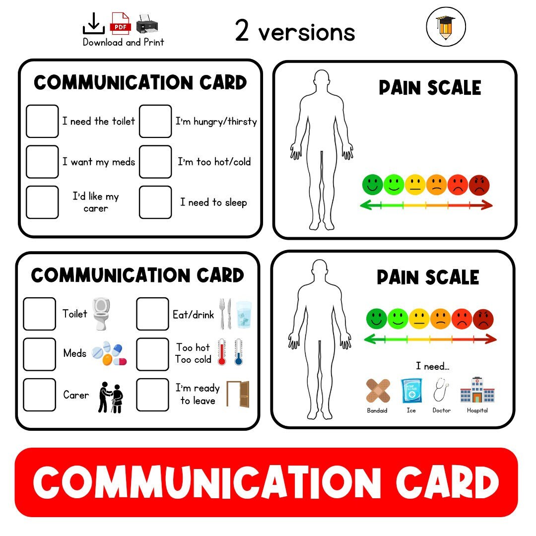 COMMUNICATION CARD | School Daily Routines | First Then Visual Aid ...