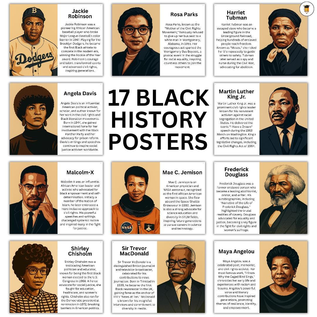 17 Black History Posters | Bulletin Board Display | Black History Decor ...