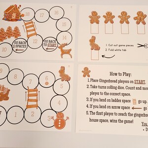 Gingerbread Board Game | Christmas Game | Printable Game | Christmas ...