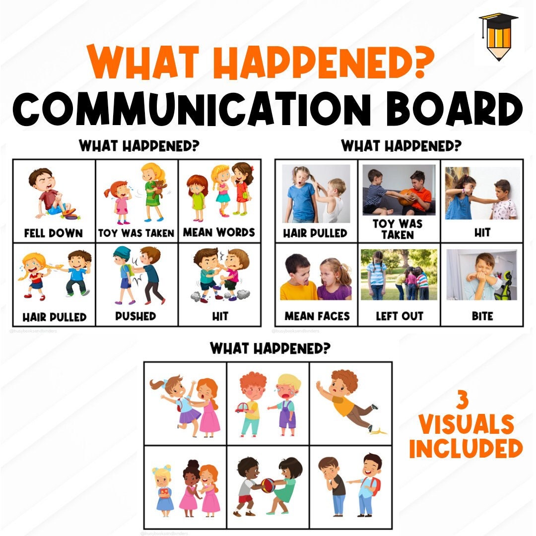 BEHAVIOR COMMUNICATION BOARD | Daily Routines | First Then Visual Aid ...