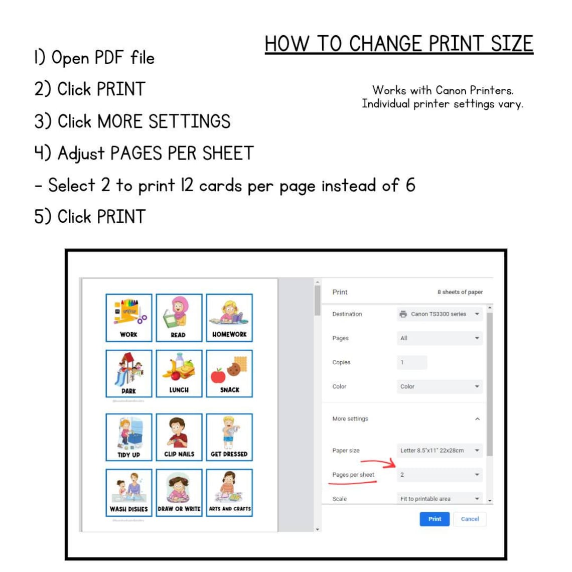 1 BOARD + 225 CARDS | First Then Board | Visual Aid | Schedule ...