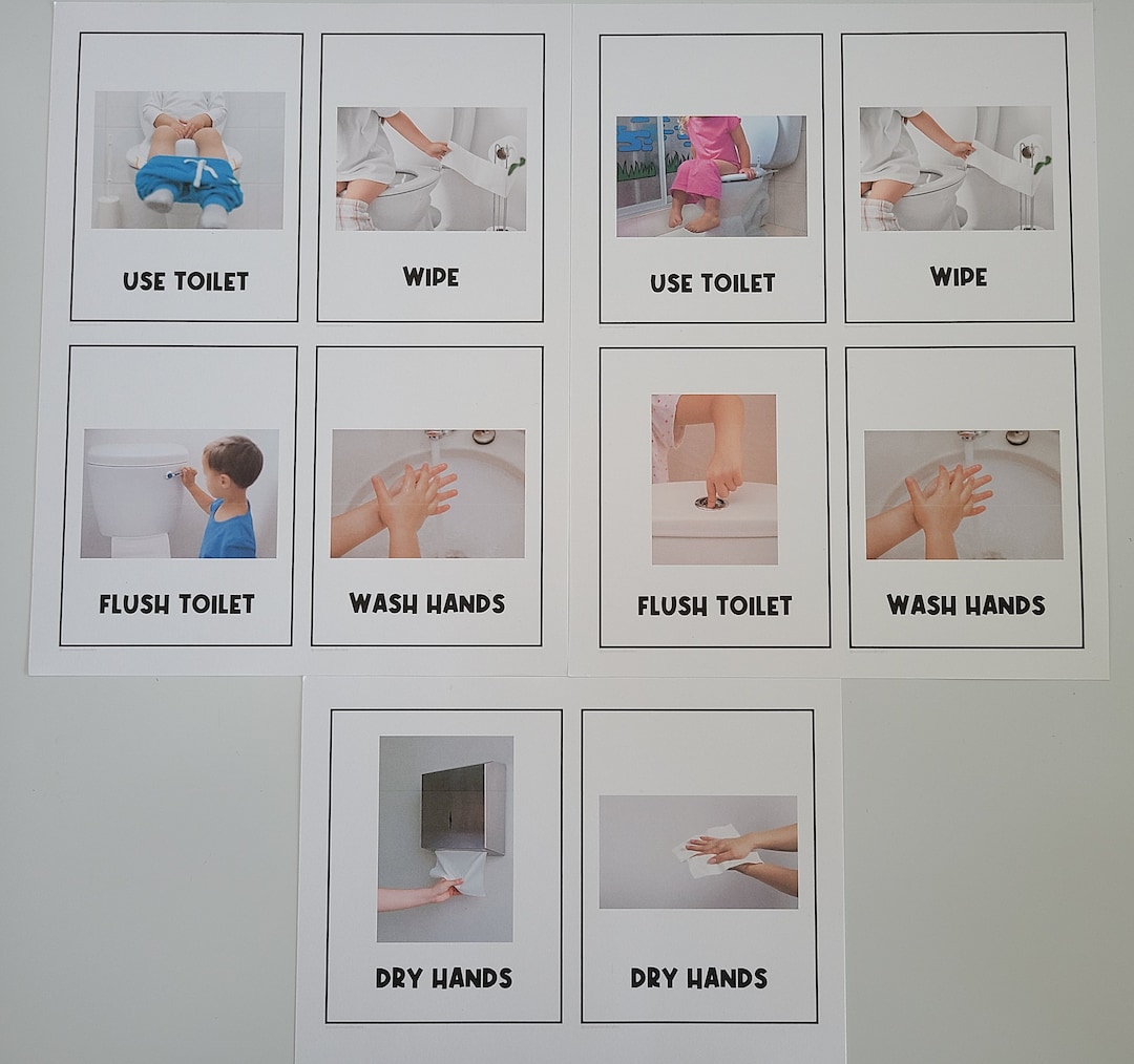 PHYSICAL COPY: Toddler Potty Training | Visual Aid | Chart | Preschool ...