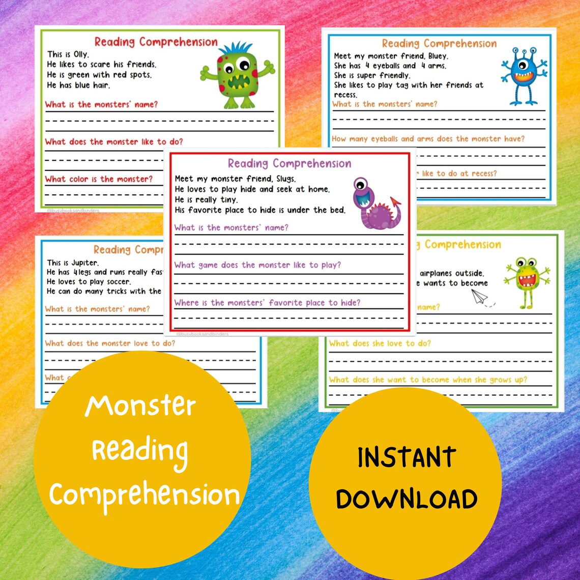 Reading Comprehension MEGA BUNDLE Reading and Writing - Etsy