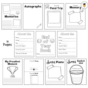 End of Year Book | Kids Yearbook | School Printables | Activities for ...