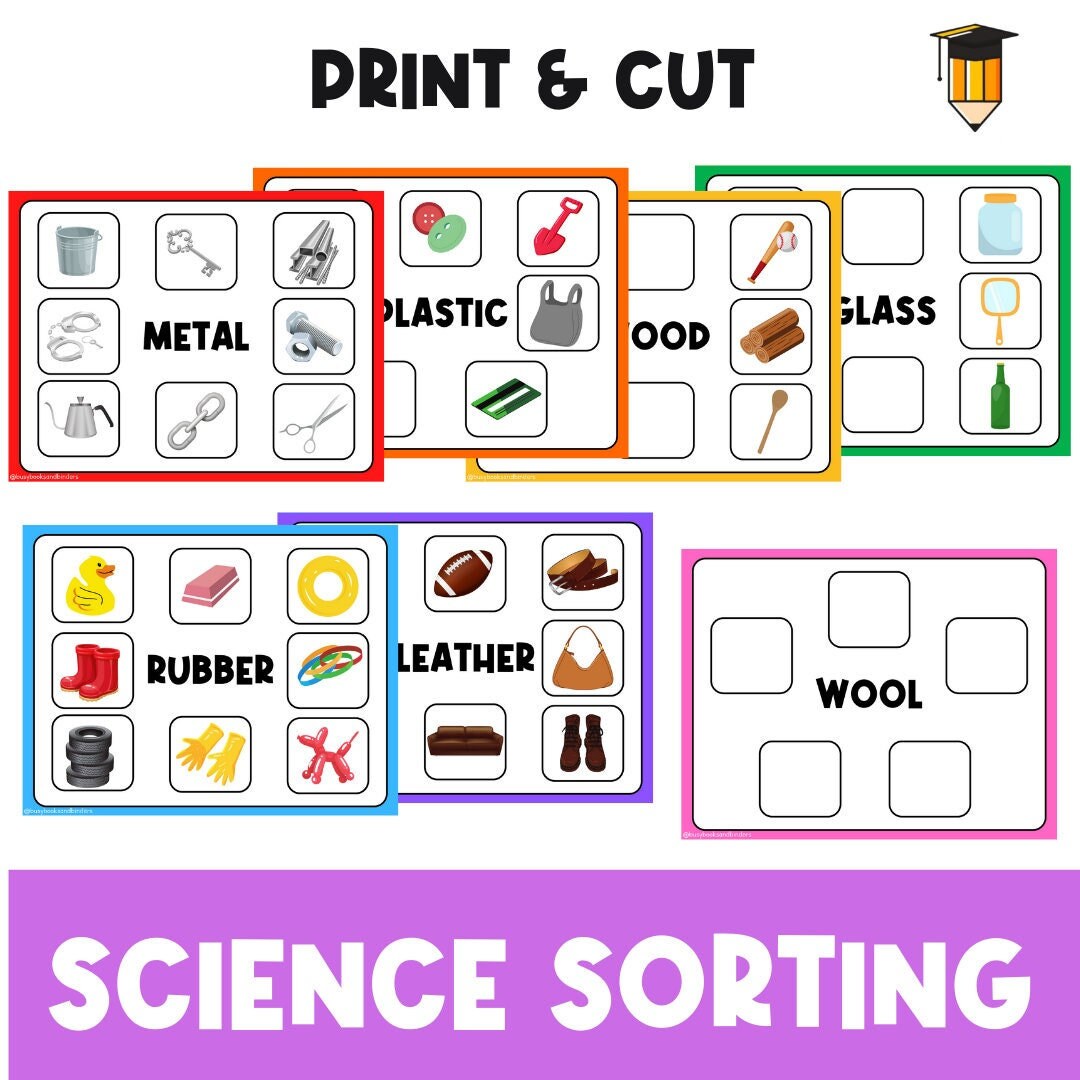 SCIENCE SORTING MATS | Sorting Activities | File Folder Games | Learn ...