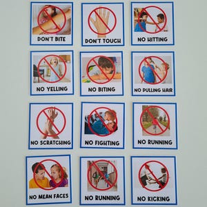 PHYSICAL COPY: Real Pictures Behavior | First Then Visual Aid | Toddler ...