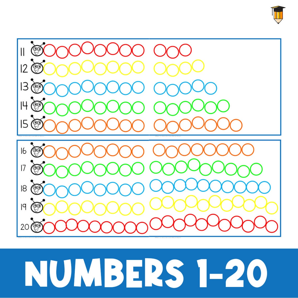 1 20 Pom Pom Activities Busy Book Counting Number - Etsy Australia