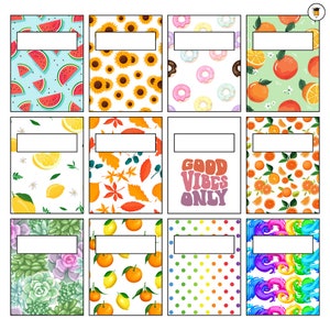 100 EDITABLE COVERS | Binder Cover for Kids | Back to School Printables ...