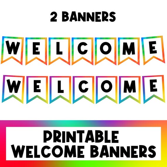 WELCOME BANNER Classroom Decor Visual Printable Signs - Etsy