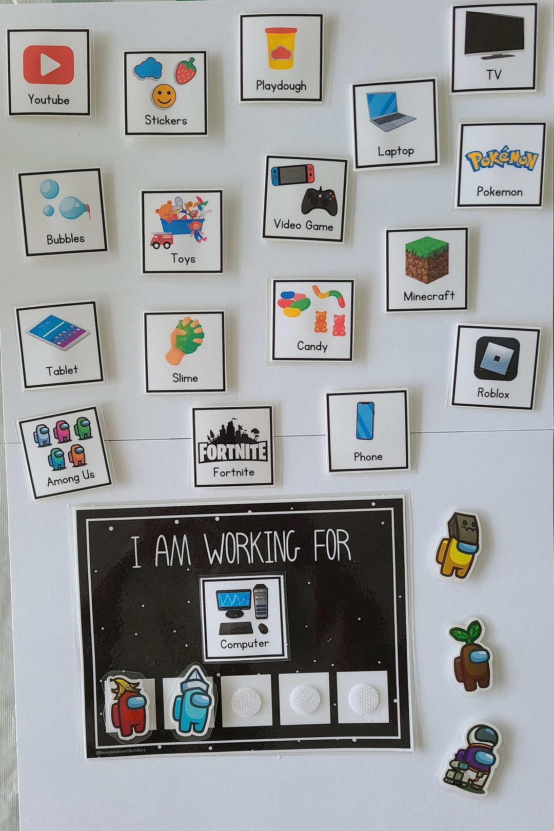 PHYSICAL COPY: Token Board | Behavior Chart | Visual Aid | Incentive ...