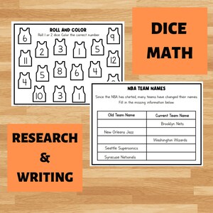 Basketball Worksheet Bundle | Homeschool Printables | Elementary ...
