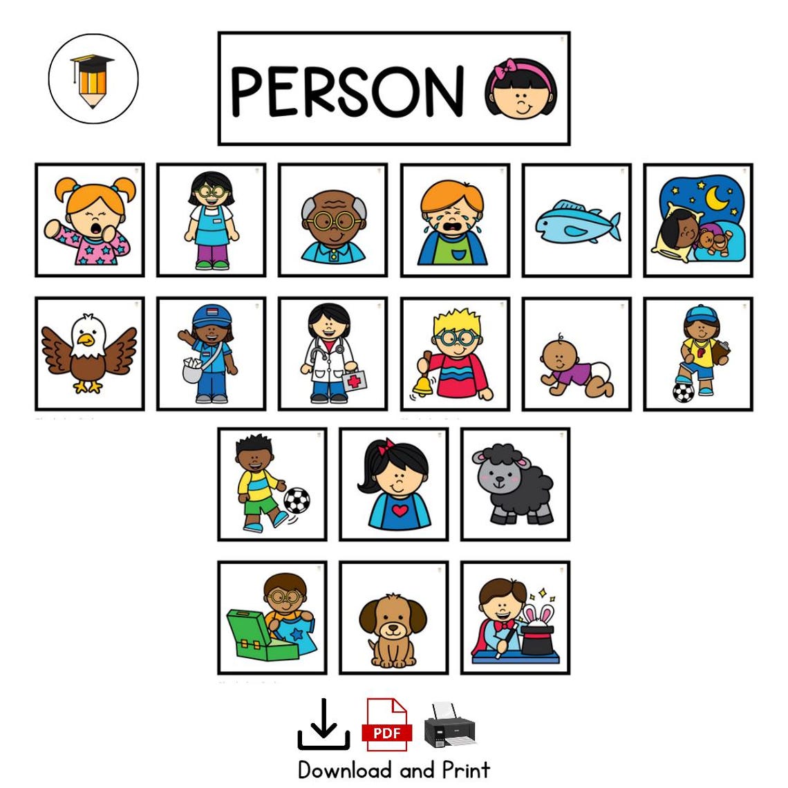 NOUN SORTING | Nouns Picture Cards | Language | Vocabulary | Printable ...