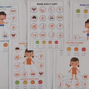 What Hurts? | Child Pain Chart | Visual Aid | Non Verbal | Toddler ...