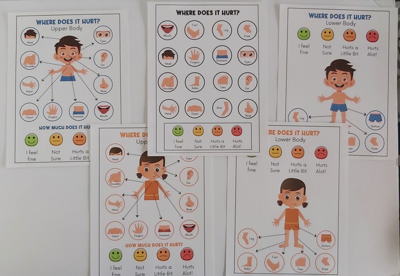 WHAT HURTS BUNDLE | Child Pain Chart | Visual Aid | Non Verbal ...