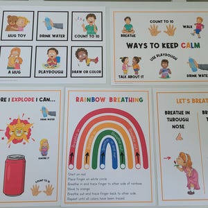 CALM DOWN STRATEGIES | Deep Breathing | Grounding | Poster | Coping ...