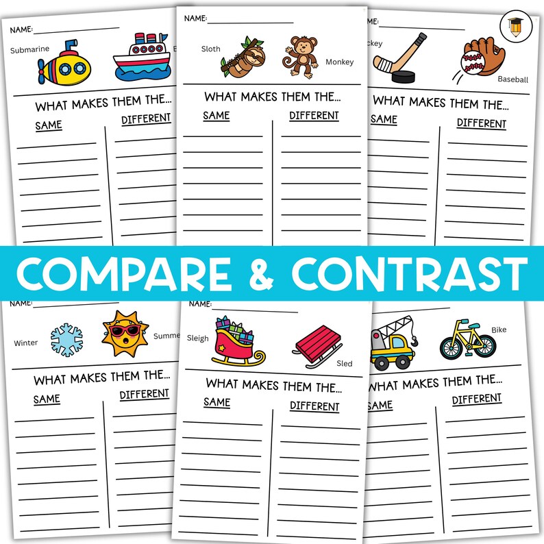 Compare and Contrast | Language | Writing Activities | Worksheet | ESL ...