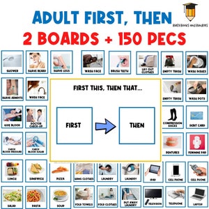 ADULT: REAL PICTURES First Then Board Visual Aid Visual - Etsy