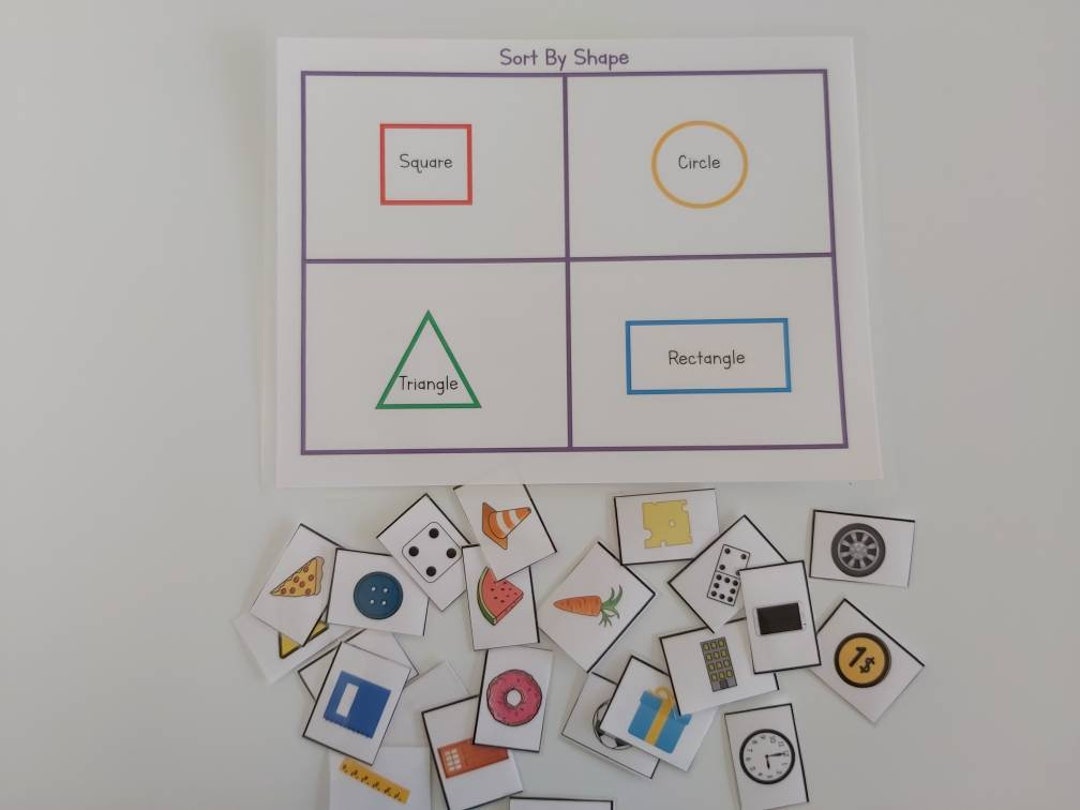 Shape Sorting Activity for Preschool and Toddlers, Busy Book ...