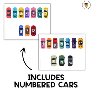 Car Number Matching | Counting | Numbers | 1 to 20 | Preschool ...