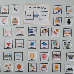 FIRST THEN: 45 Picture Cards | Reward Chart | Behavior Chart | Visual ...