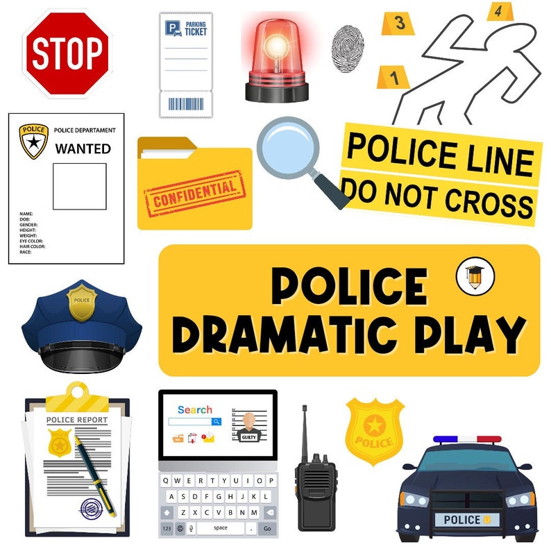 Police Dramatic Play | Play Props | Community Helpers | Pretend Play ...