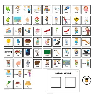 HOMONYMS MATCHING | Vocabulary Curriculum | Parts of Speech | Grade 4 ...