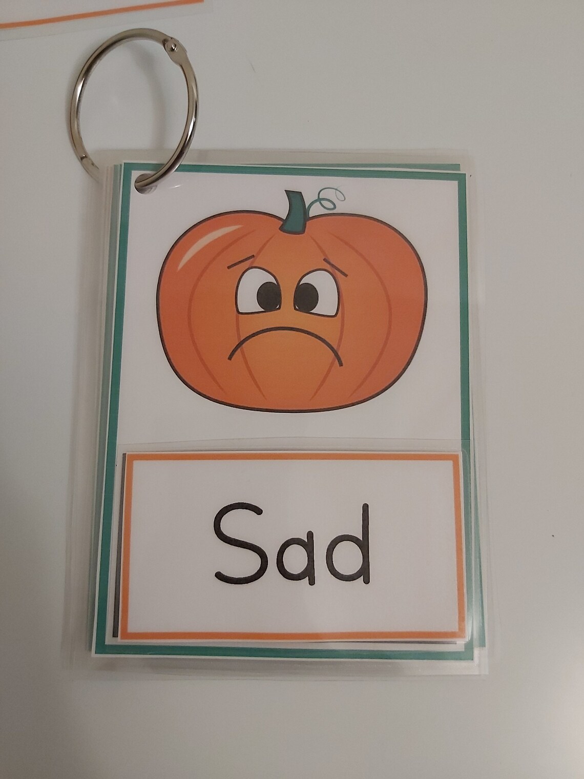Pumpkin Emotions Flash Cards Flashcards for Kids - Etsy