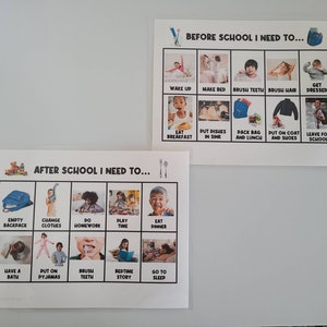 REAL PICTURES: Before School | After School Routine Chart | Morning ...