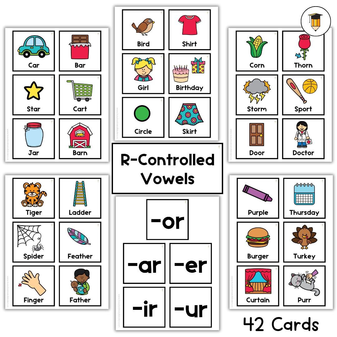 R-controlled Vowels | Picture Cards | Pocket Chart | ESL | Phonics ...