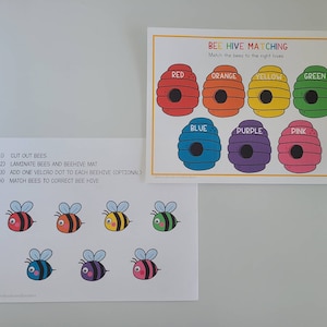 COLOR MATCHING | Sorting Activities | Bees | Learn Colours | Preschool ...