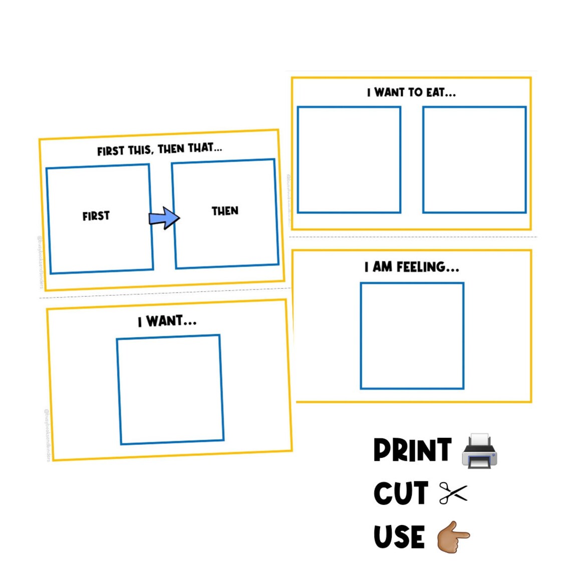 MINI CHOICE BOARDS First Then Board Visual Aid Visual - Etsy