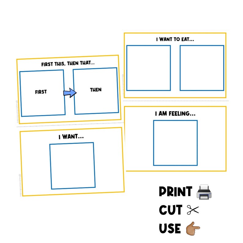 MINI CHOICE BOARDS First Then Board Visual Aid Visual - Etsy