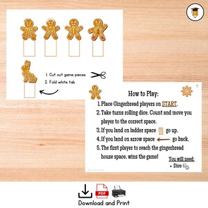 Gingerbread Board Game | Christmas Game | Printable Game | Christmas ...