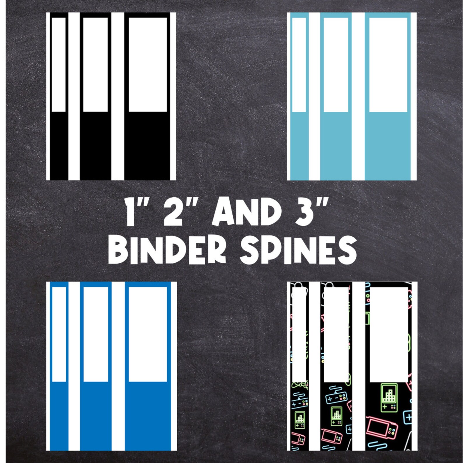 GAMER Binder Cover and Spine Binder Cover for Kids Back to - Etsy