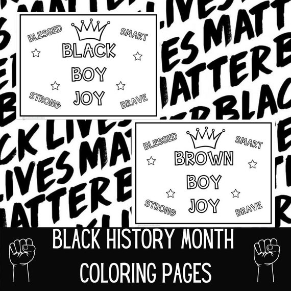 Black Boy Joy Coloring Page Black History Month Boys - Etsy