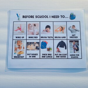 REAL PICTURES: Before School | After School Routine Chart | Morning ...