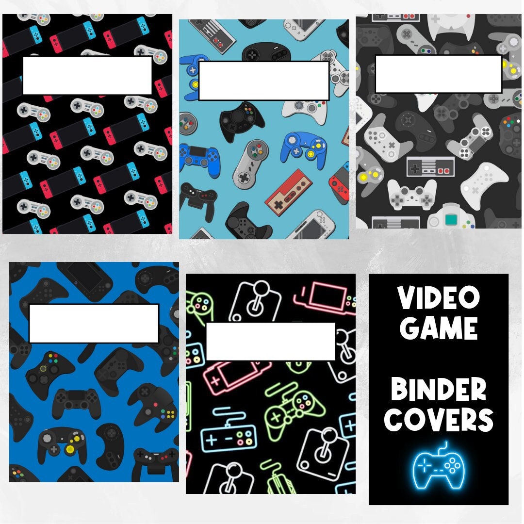GAMER Binder Cover and Spine | Binder Cover for Kids | Back to School ...