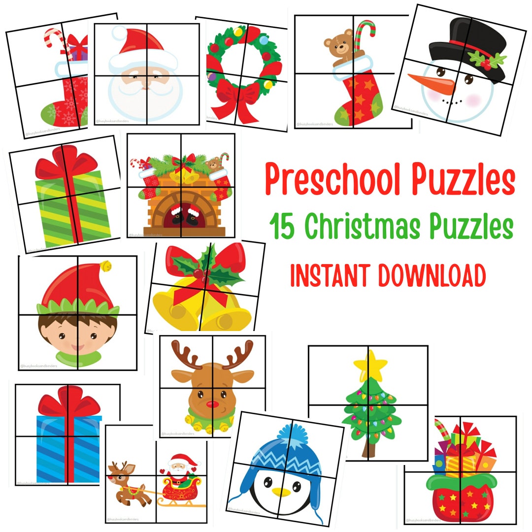 Preschool Puzzles | Christmas Puzzle | Homeschool | Children's Puzzles ...