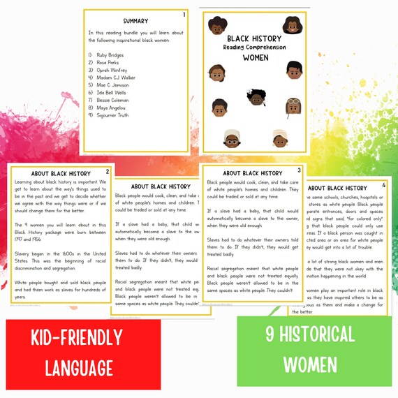 Hojas De Trabajo Sobre El Mes De La Historia Afroamericana Para Primer ...