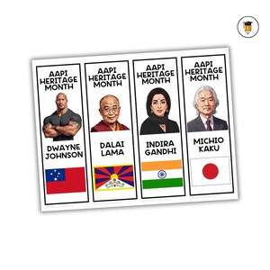 12 AAPI Bookmarks | Asian Americans and Pacific Islander Posters | for ...