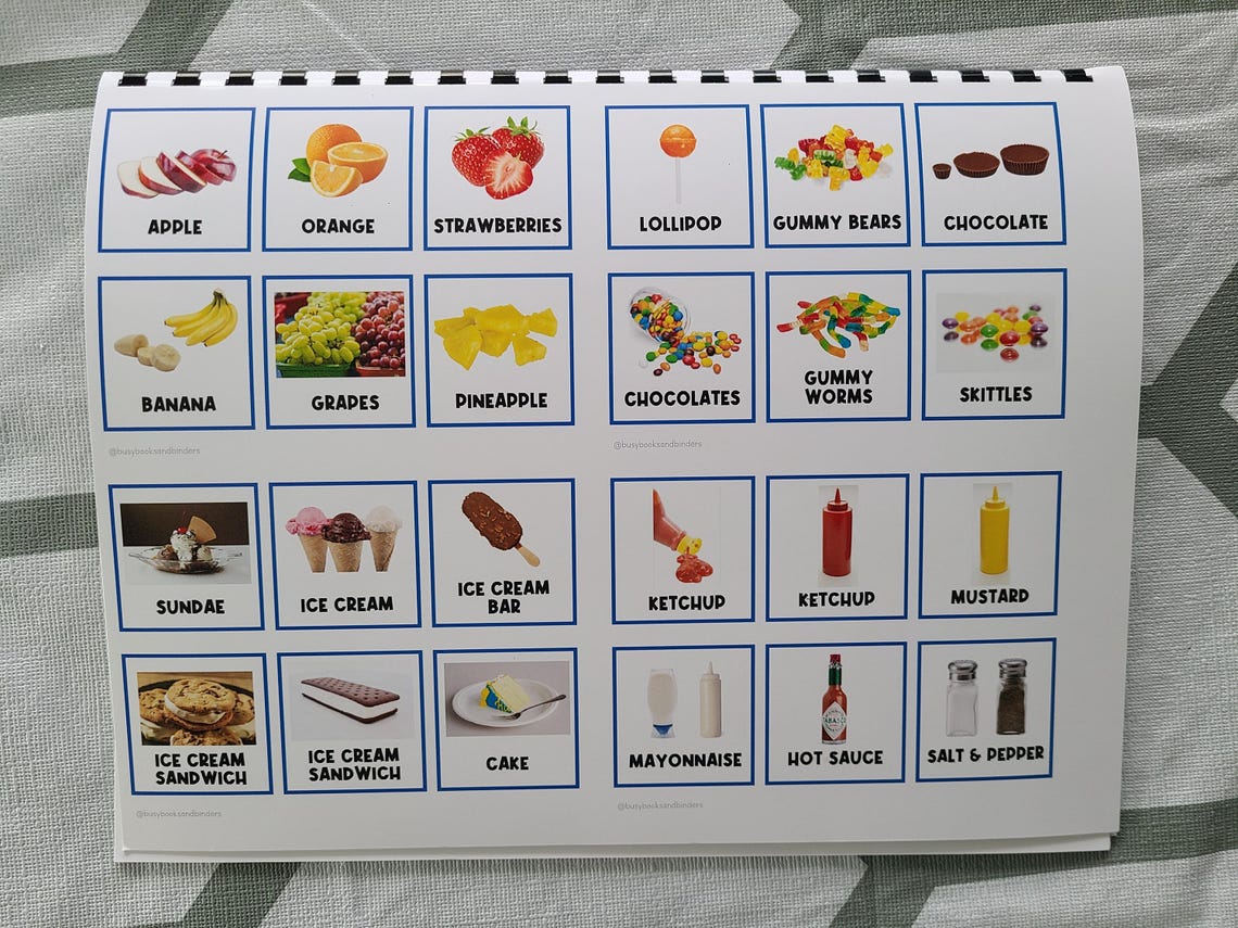 BOOK: 167 Food Pictures | Food Visual Aid | Behavior | Task Card ...