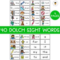 Dolch Sight Word Sentence Flash Cards - Preschool, Kindergarten ...